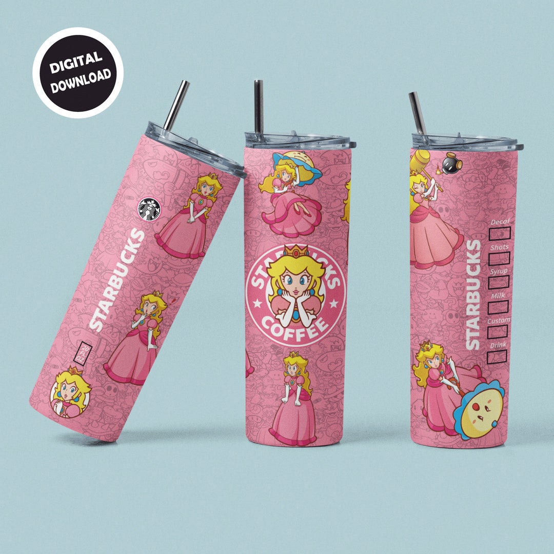 Digital Download Mario Princess Peach Tumbler Wrap Princess Peach Svg ...