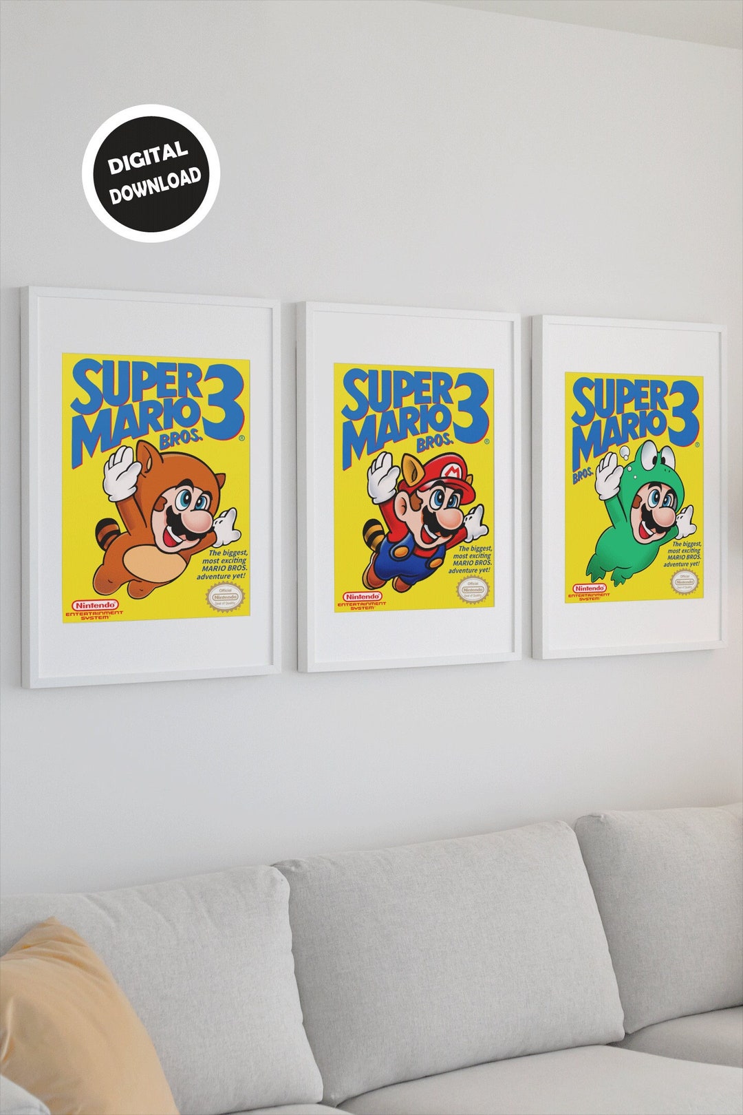 Super Mario Bundle - Digital Download - Bundle Set of 3 - Super Mario 3 ...