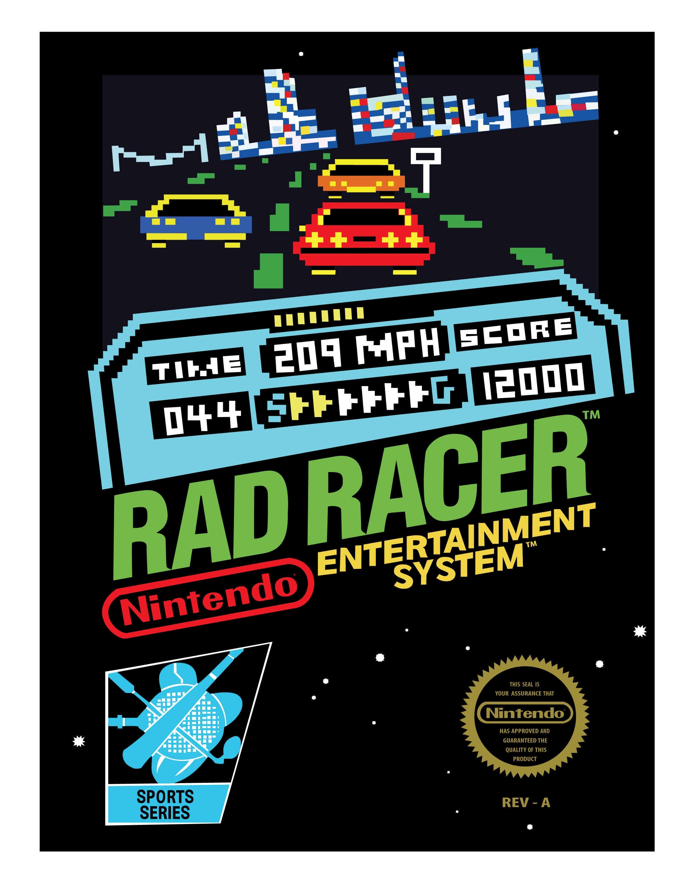 Digital Download, 5 Bundle Set Rad Racer Box Artwork - Printable Wall ...