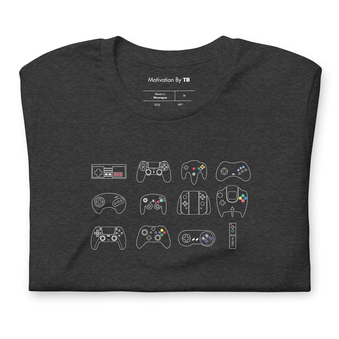 Gamer Shirt - Retro Video Game Shirt With Color - Nintendo Sega ...