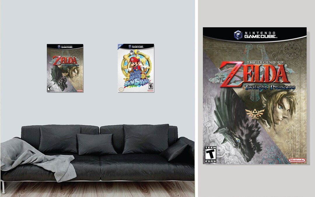 Legend of Zelda Twilight Princess - Gamecube Box Art Poster Print- Home ...