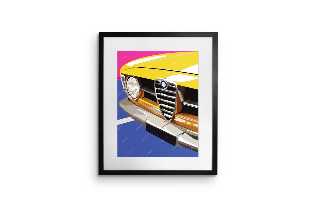 Alfa Romeo Giulia Sprint GT Veloce | Printed on Natural White Fine Art ...