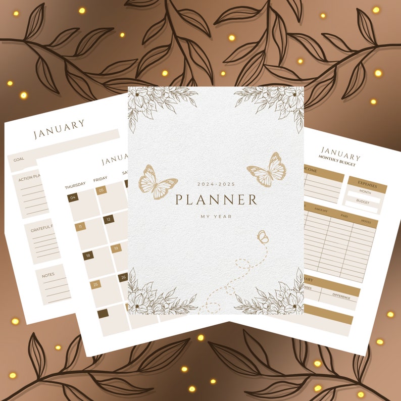 Boho Aesthetic 2024 Planner for Print, Goodnotes, or Procreate - Etsy