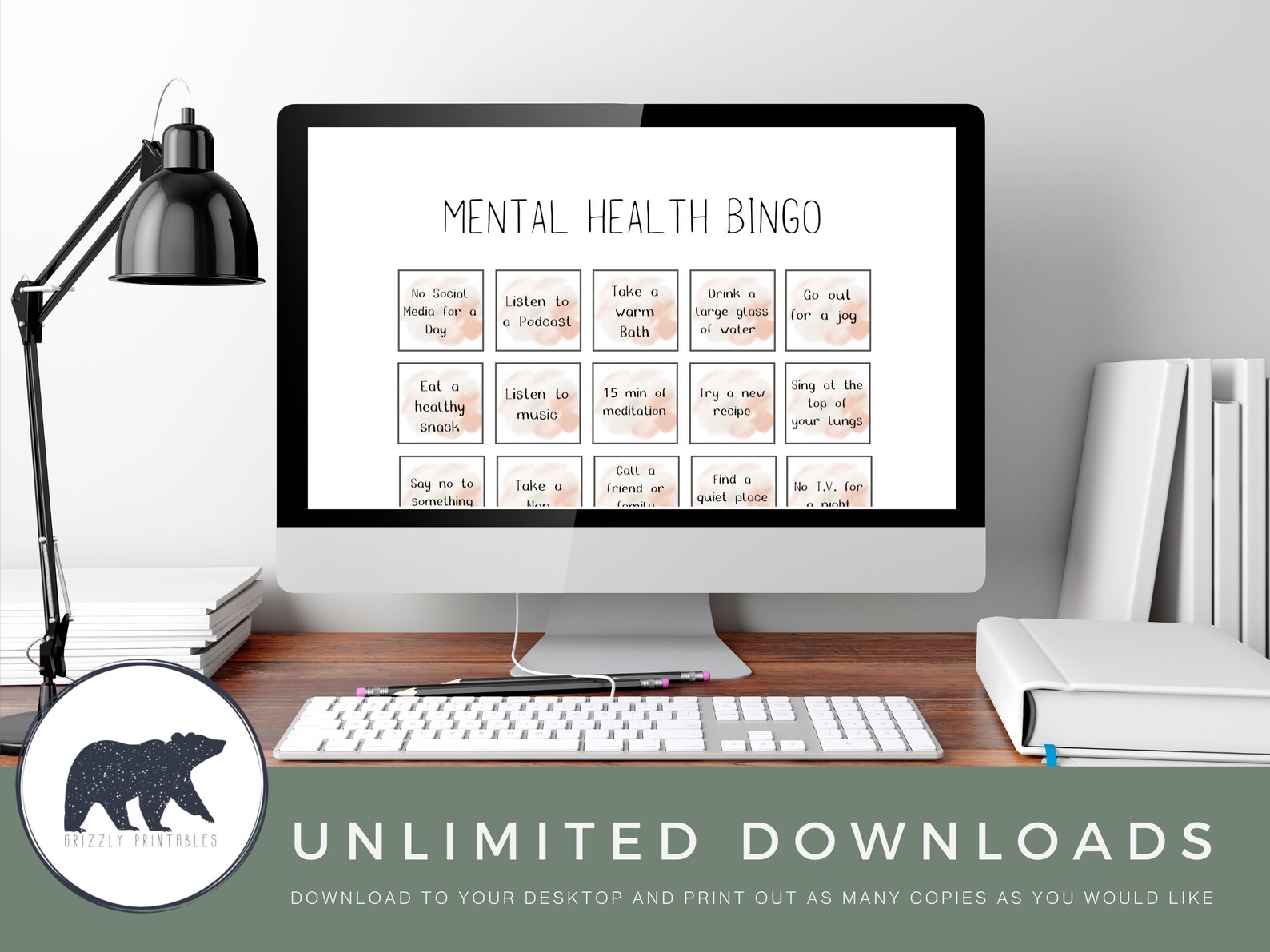 Mental Health Bingo Printable: Self-care Challenge (digital Download ...