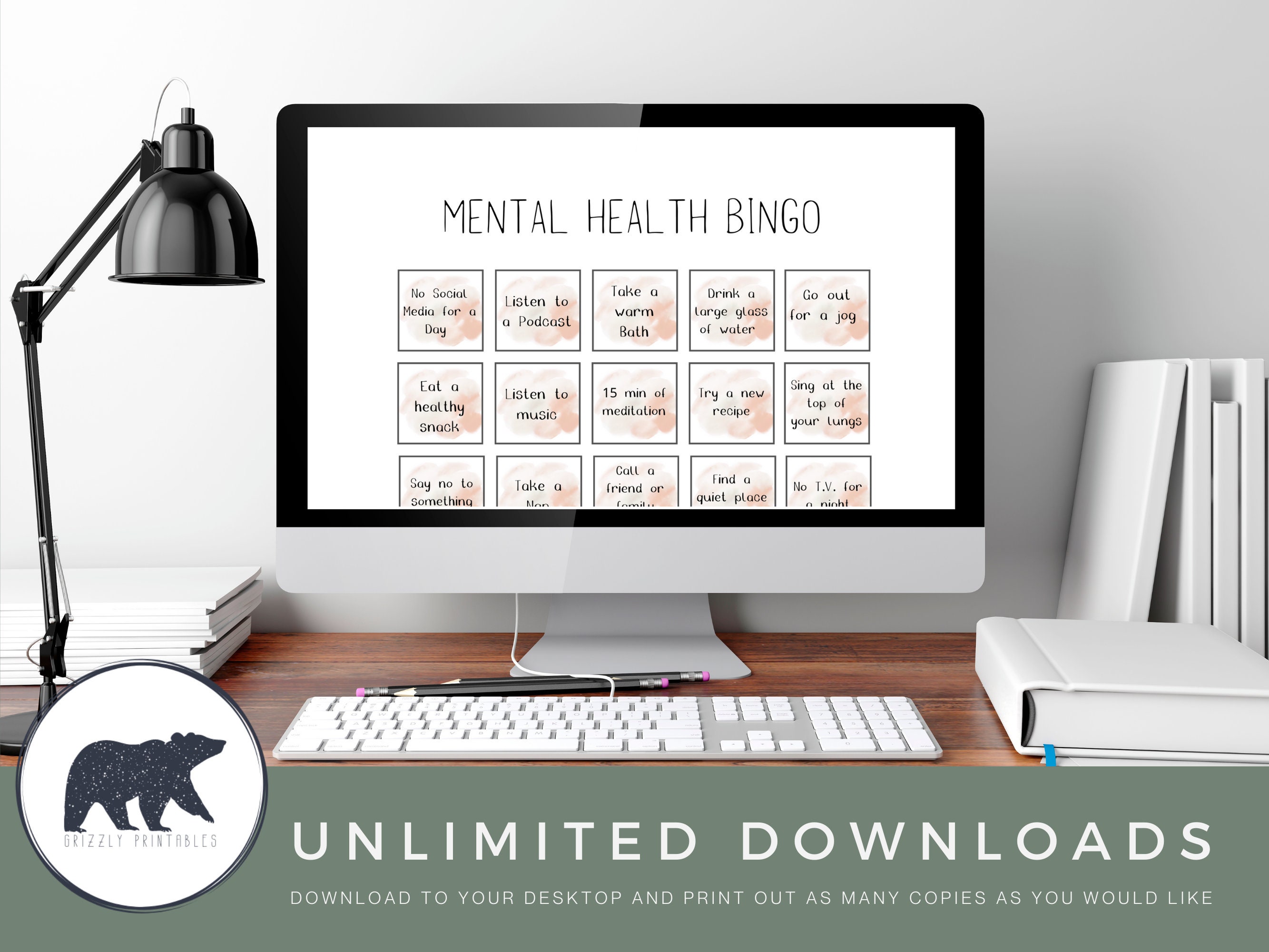Mental Health Bingo Printable: Self-care Challenge (digital Download ...