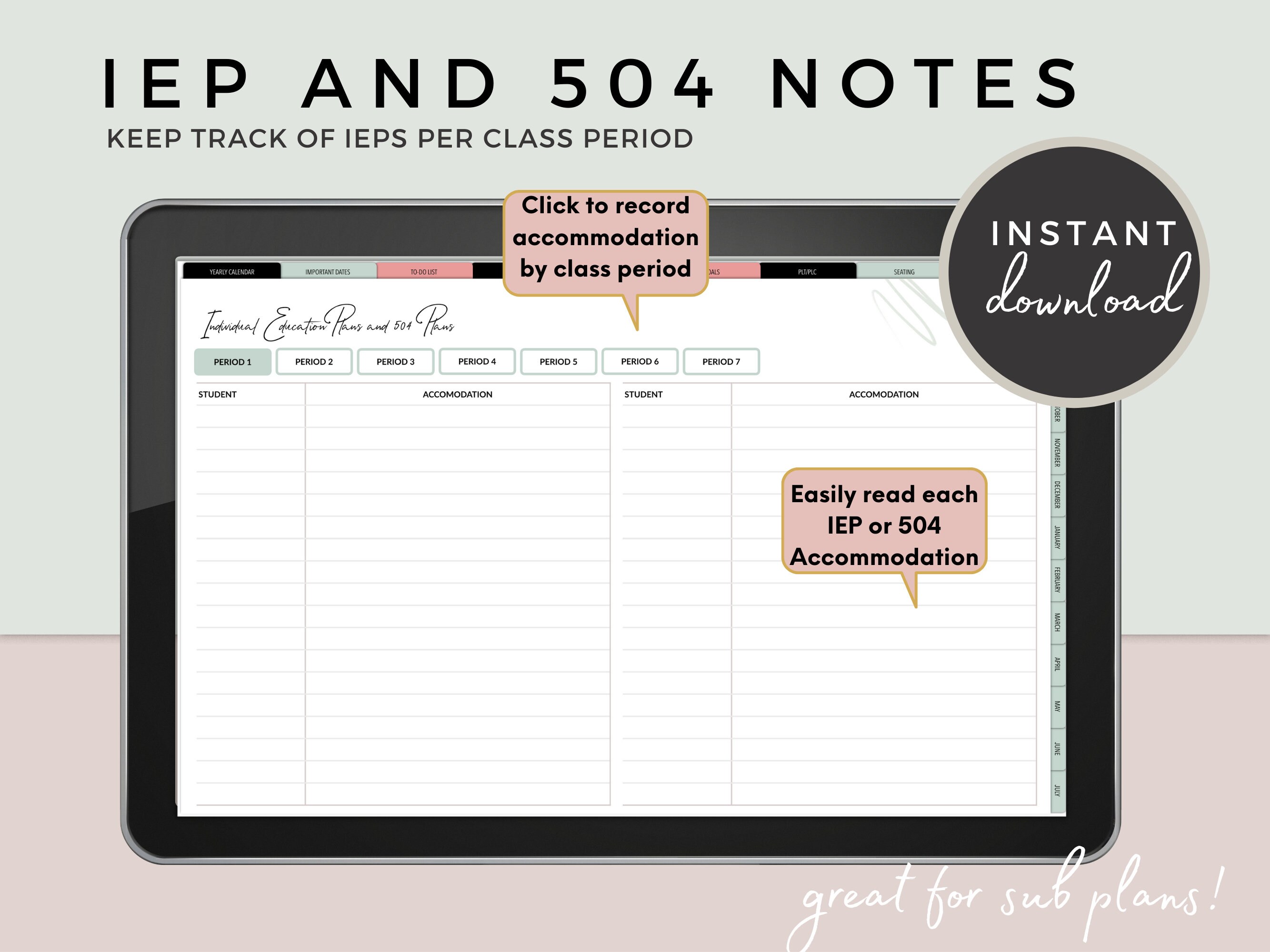 Teacher Digital Planner 2022-2023 School Year Instant - Etsy
