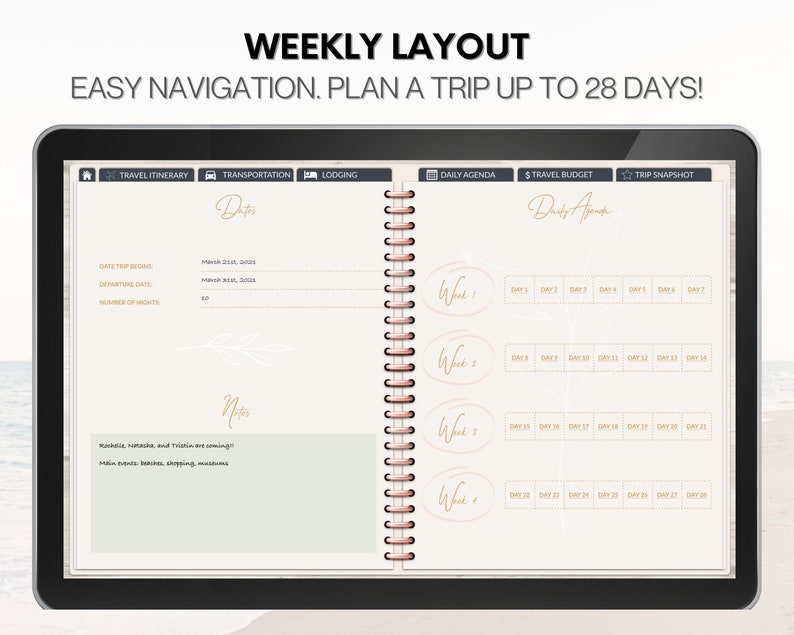 Vacation Digital Planner, Goodnotes Planner, iPad Planner, Notability ...