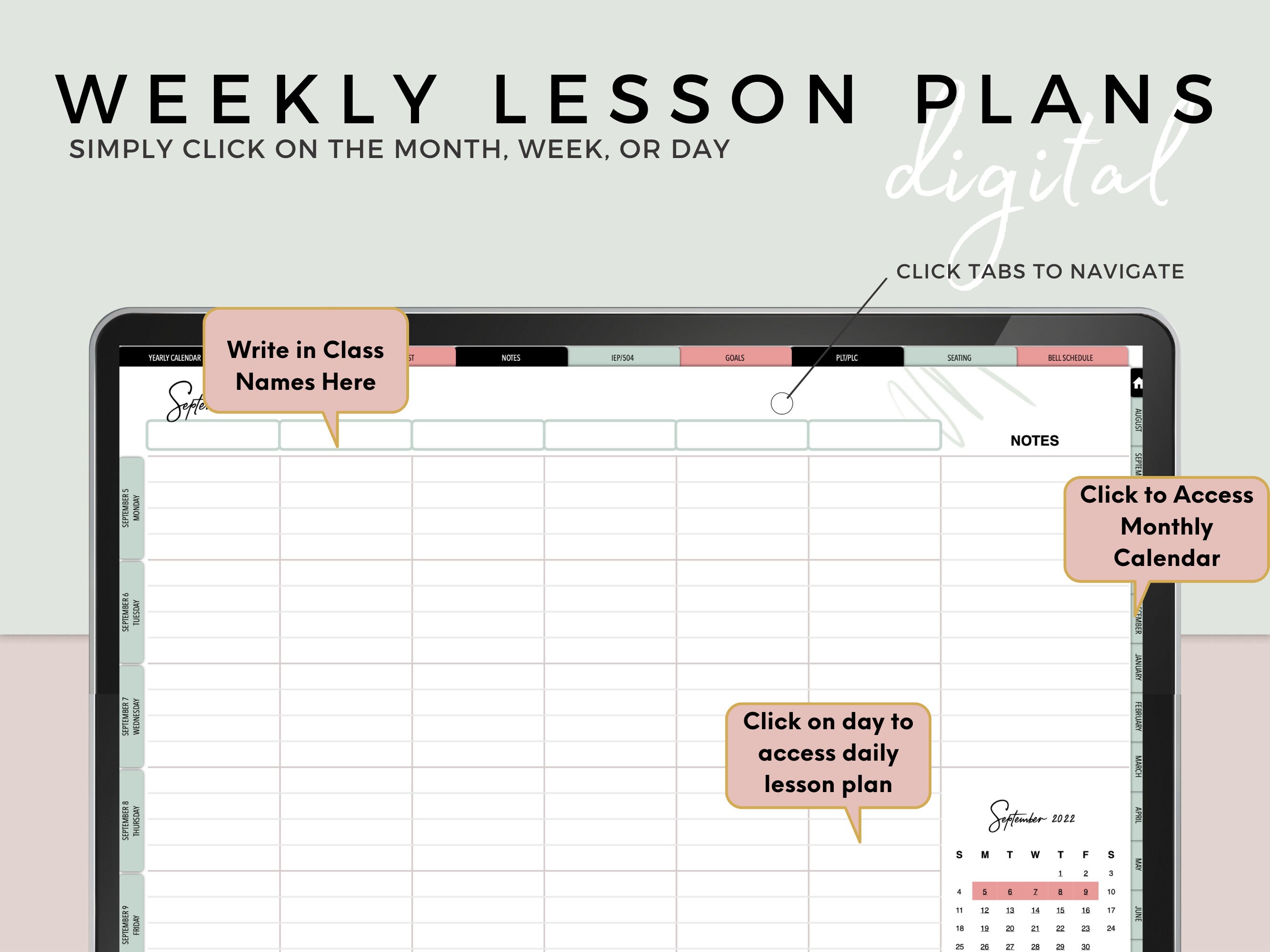 Teacher Digital Planner 2022-2023 School Year Instant - Etsy