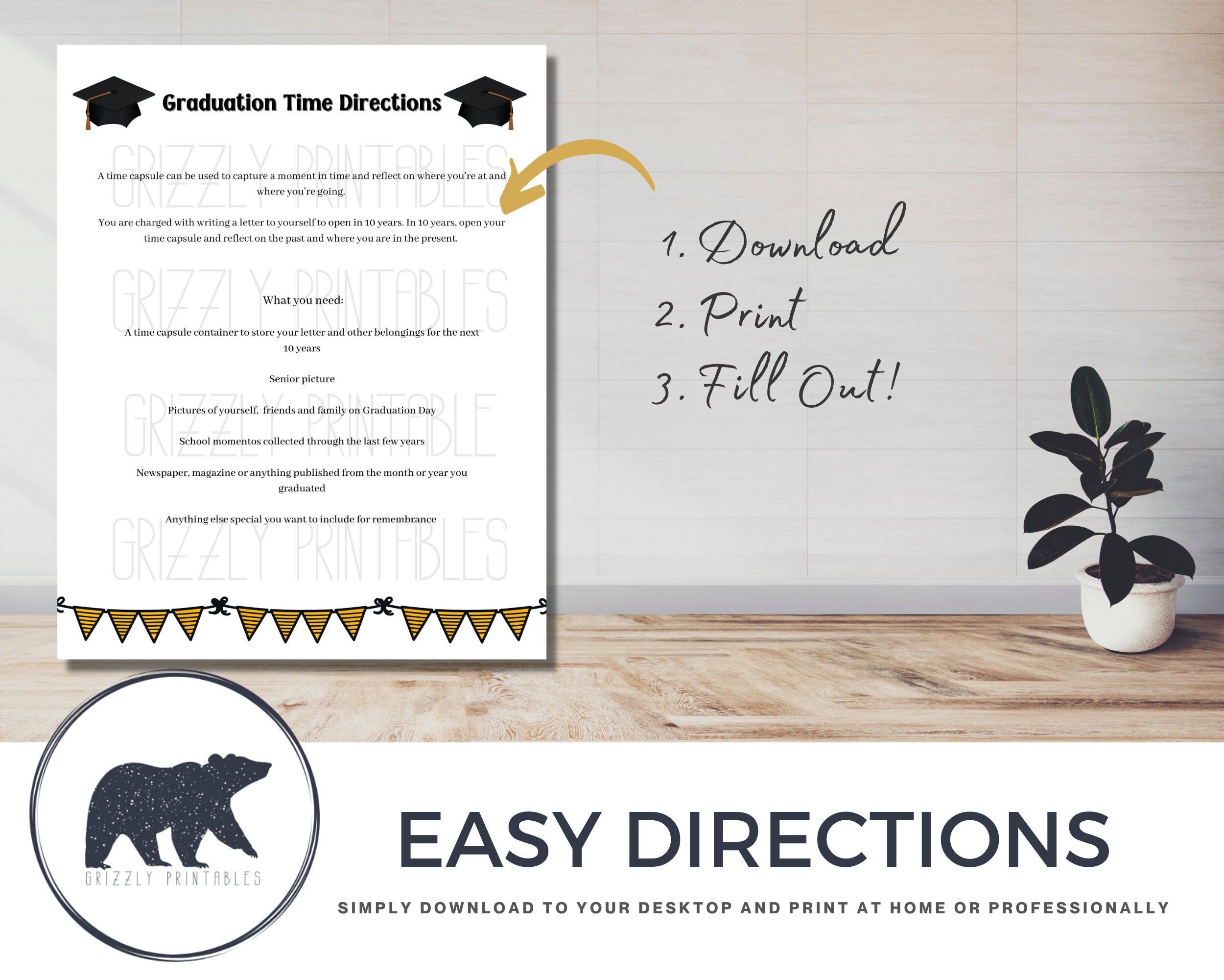 2024 Graduation Time Capsule: Printable DIY Keepsake (digital Download ...