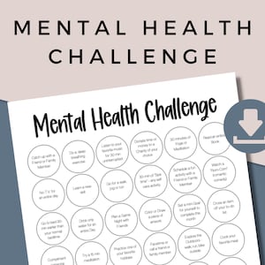 Printable Self Care Bingo: Mental Health Challenge (digital Download ...
