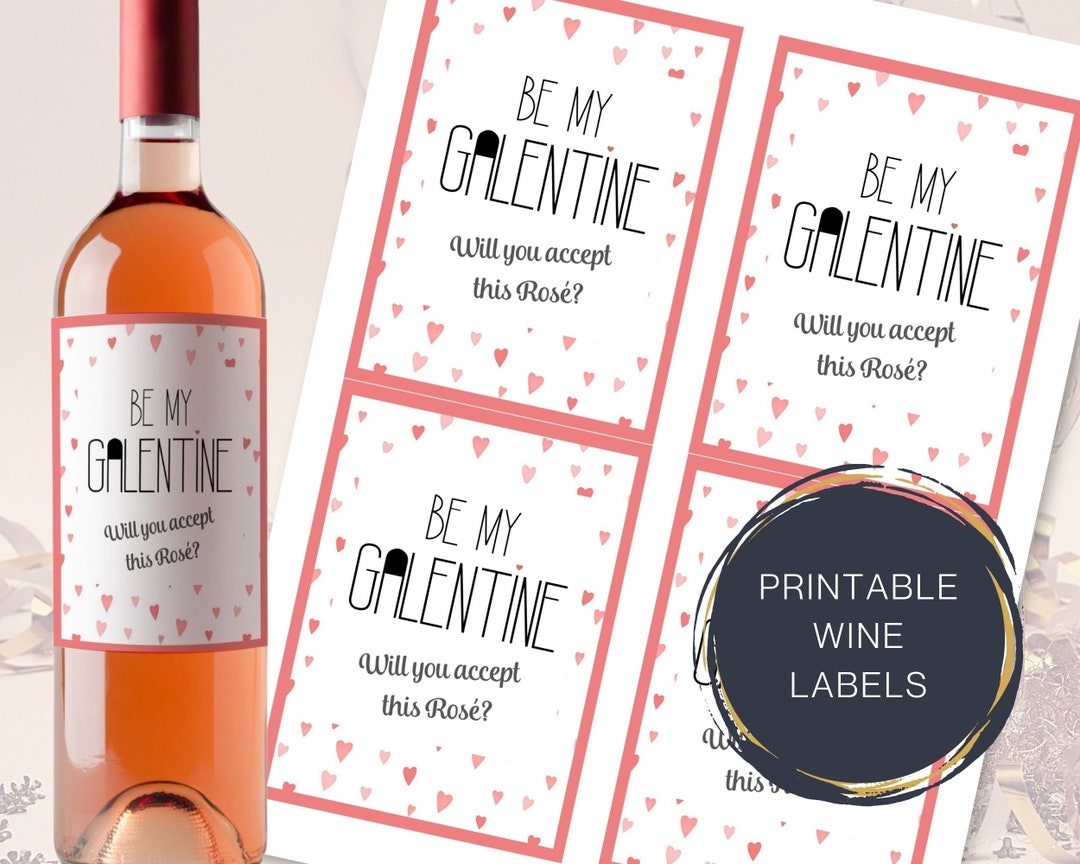 Be My Galentine Wine Labels | Ladies Night Wine Labels | INSTANT ...