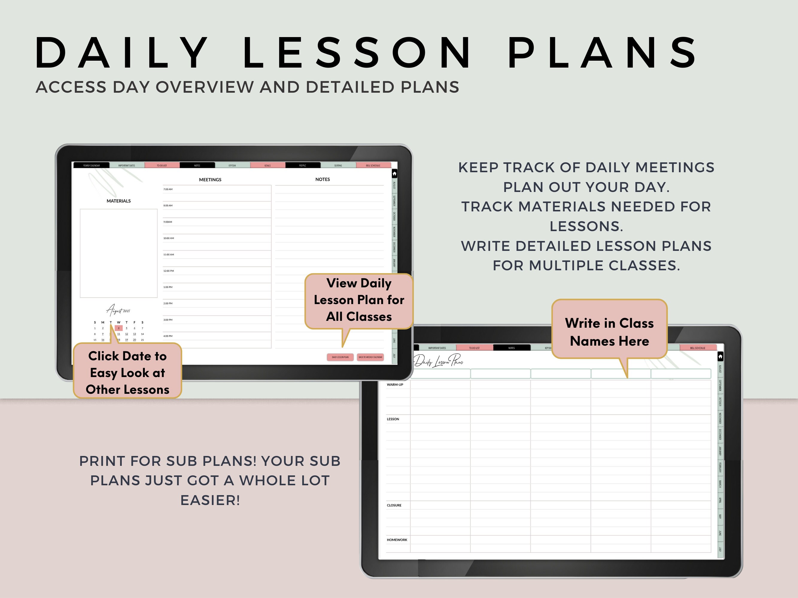 Teacher Digital Planner 2022-2023 School Year Instant - Etsy