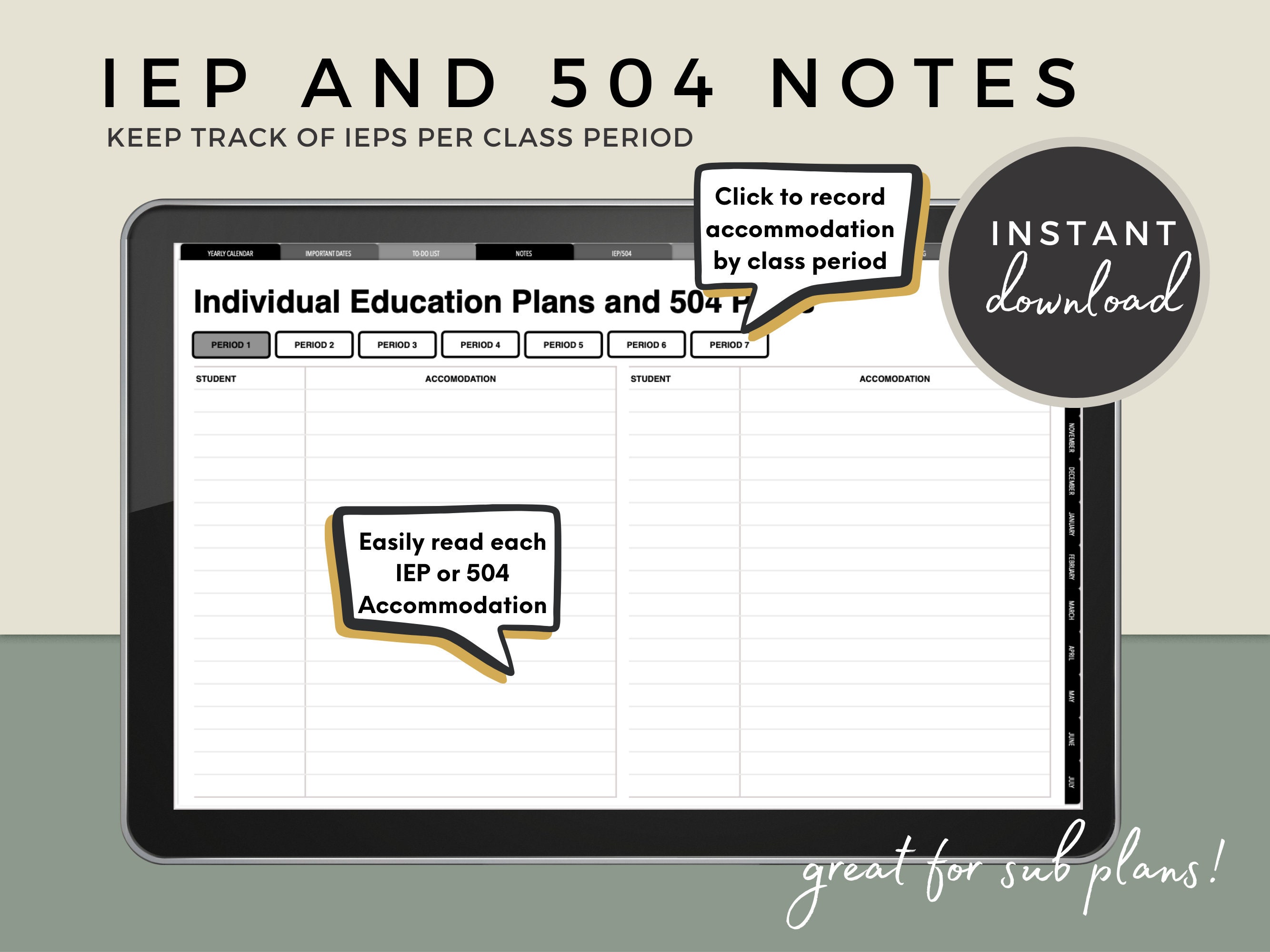 Teacher Digital Planner 2024-2025 School Year, Instant Download ...