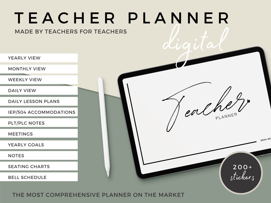 Teacher Digital Planner 2024-2025 School Year, Instant Download ...
