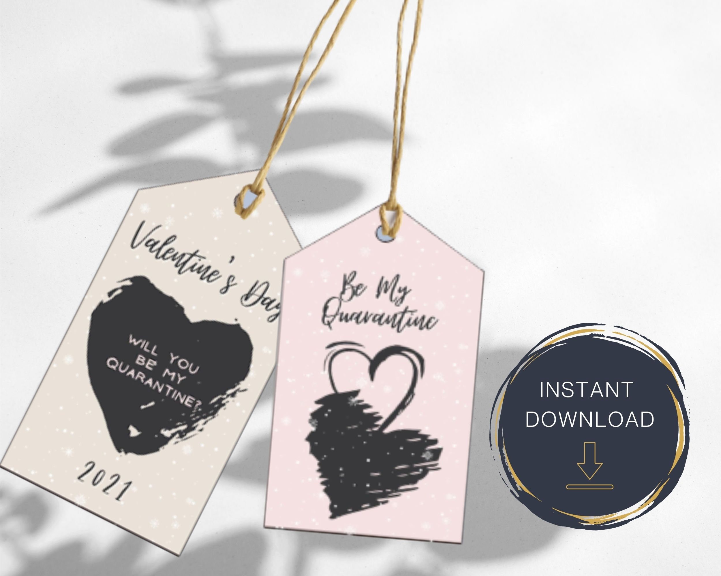 INSTANT DOWNLOAD DIY Valentine's Day Printable Gift Tags I Be My ...
