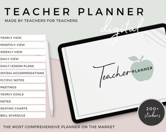Digital Teacher Planner 2022-2023 - Etsy