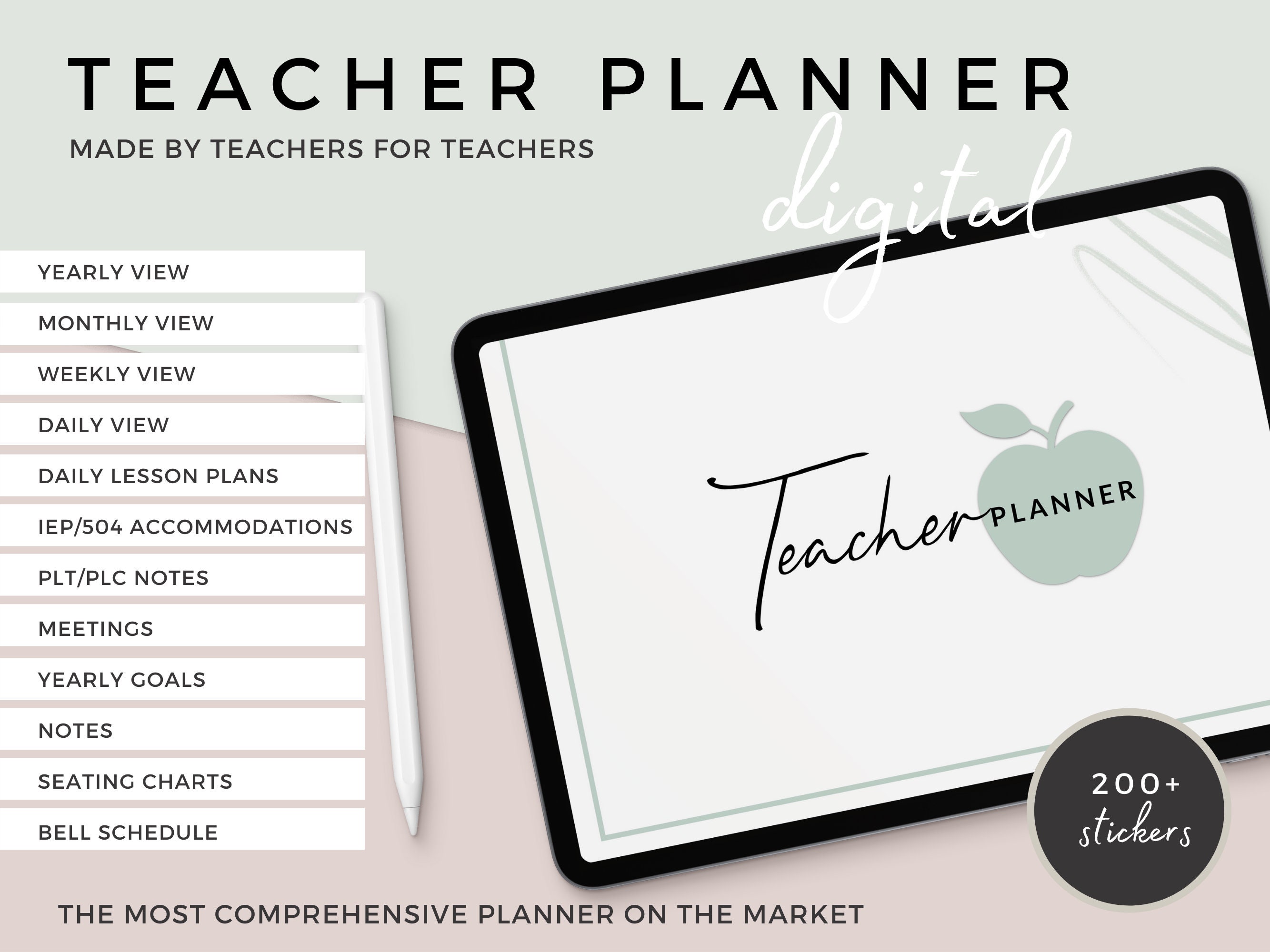 Teacher Digital Planner 2022-2023 School Year Instant - Etsy