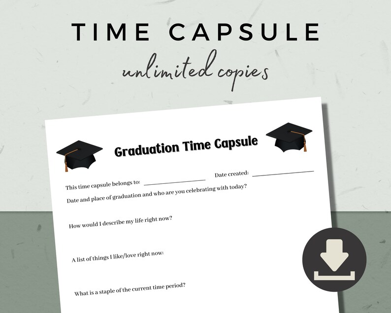 2024 Graduation Time Capsule: Printable DIY Keepsake (digital Download ...