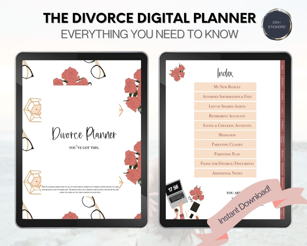 Divorce Digital Planner, Instant Download, Goodnotes Planner, iPad ...