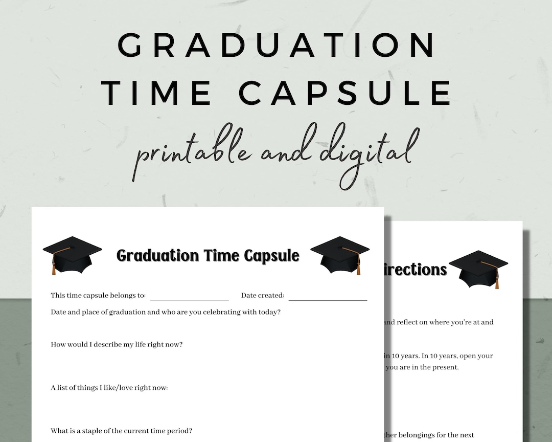 2024 Graduation Time Capsule: Printable DIY Keepsake (digital Download ...