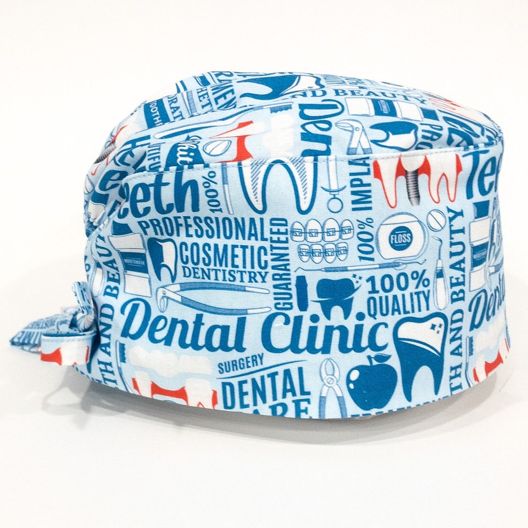 Dentist Scrub Cap, Surgical Cap, Tie-back, Dentist, Dental Surgeon ...