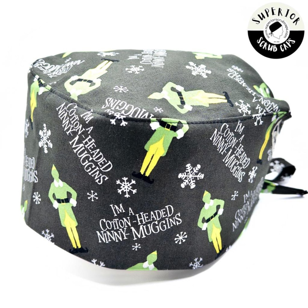 Men / Women ELF YOURSELF Scrub Cap, 3 Sizes -- 4" Skullcap, 6" Pixie ...