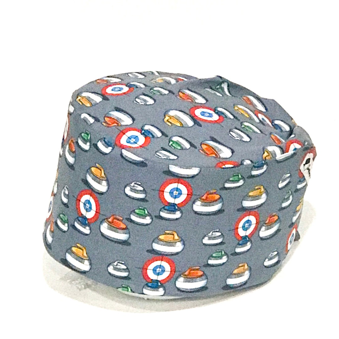 CURLING Scrub Cap Tie-back Skullcap Superior Scrub Caps - Etsy