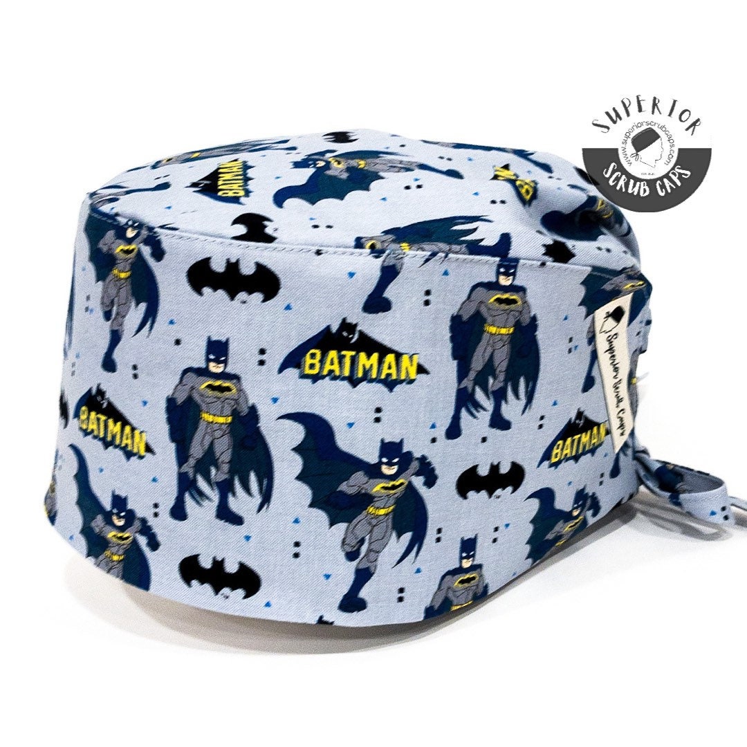 Men’s / Women’s Batman Surgical Cap, Surgeon, Nurse, Skullcap Fitted ...