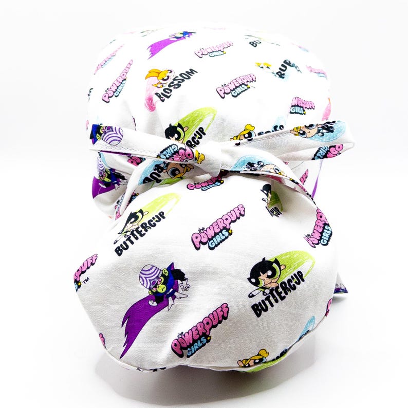 POWERPUFF Girls, Ponytail Scrub Cap, (3 Colour Options) Nurse Gift ...