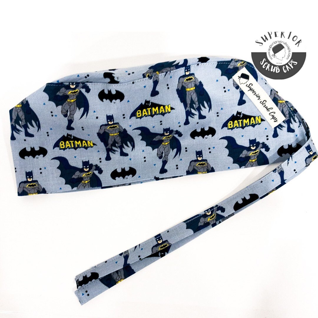 Mens / Womens Batman Surgical Cap, Surgeon, Nurse, Skullcap Fitted, Tie ...