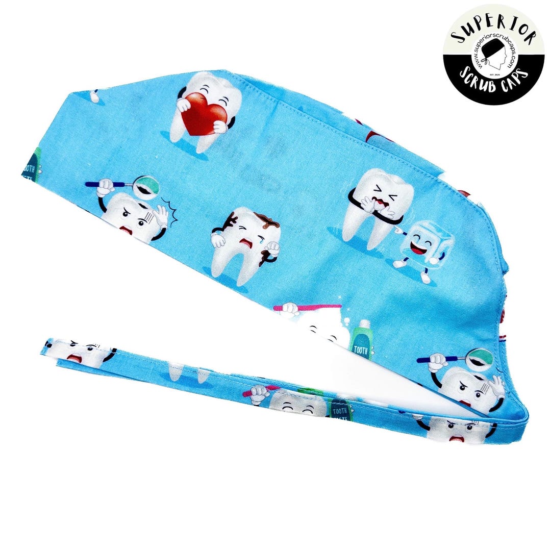 Men / Women Dental Scrub Cap, Surgical Cap Tie-back, Oral Surgeon ...
