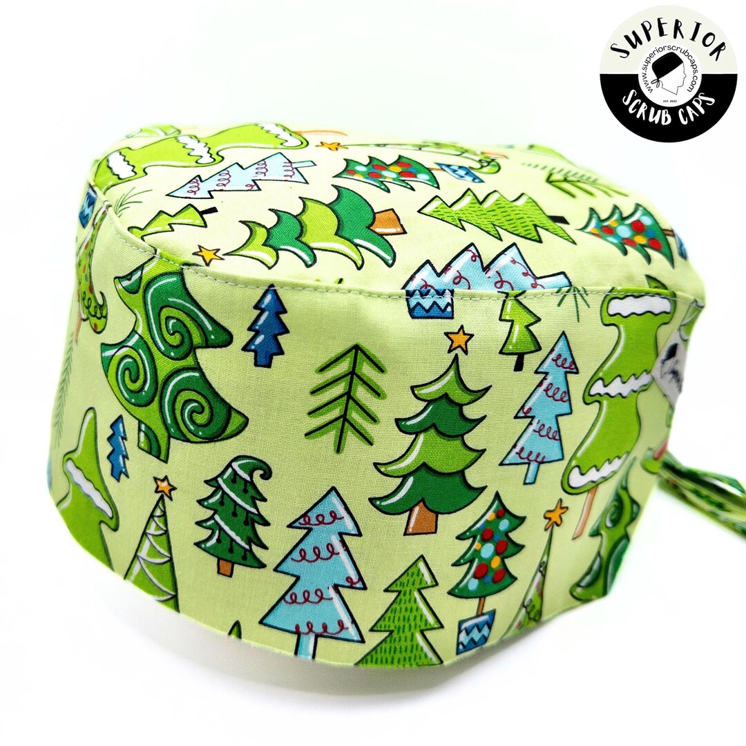 Men / Women Tree-son's GREETINGS Scrub Cap, Surgeon Gift, 3 Styles Tie ...