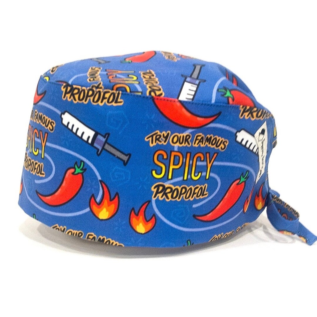 Men / Women Anesthesia Scrub Cap, SPICY PROPOFOL Surgical Cap, Skullcap ...