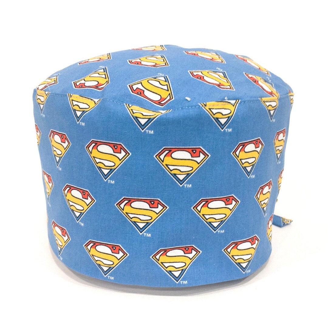 Superman Inspired Scrub Cap, Superhero, Fitted Skullcap, Surgeon, Nurse ...