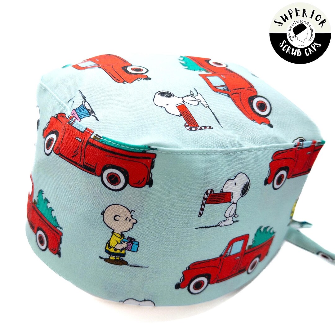 Women / Men Peanuts Inspired Christmas Snoopy Scrub Cap -- (2 Options ...