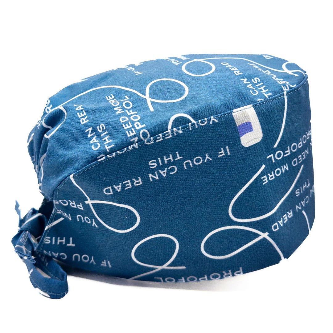 Men / Women Anesthesia Scrub Cap, (2 Sizes, Sating Lining Option), Tie ...
