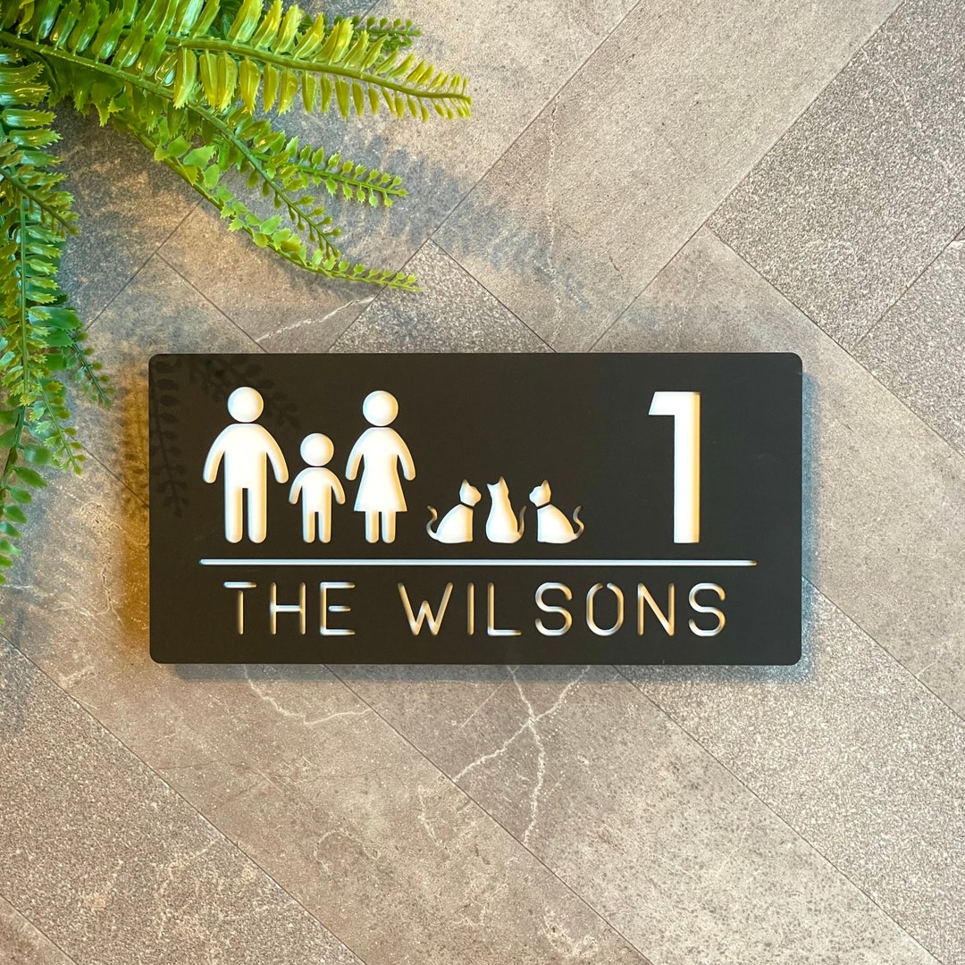Family Name House Number - Etsy UK