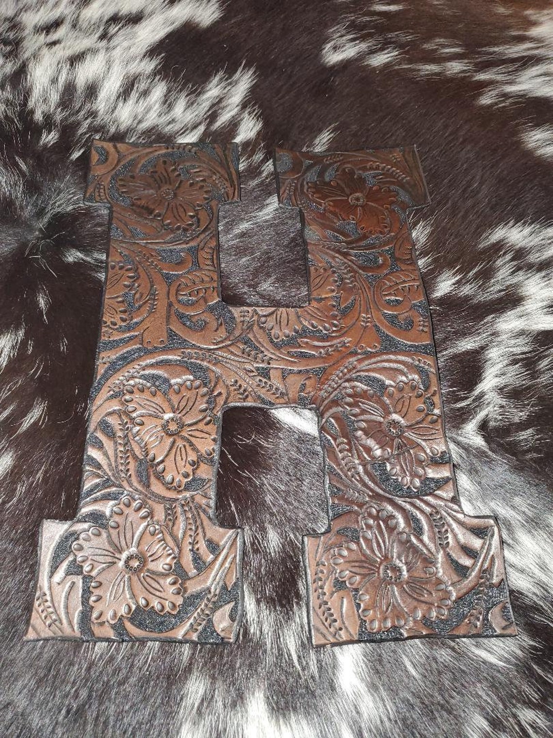 Hand Tooled Leather Letters | Etsy