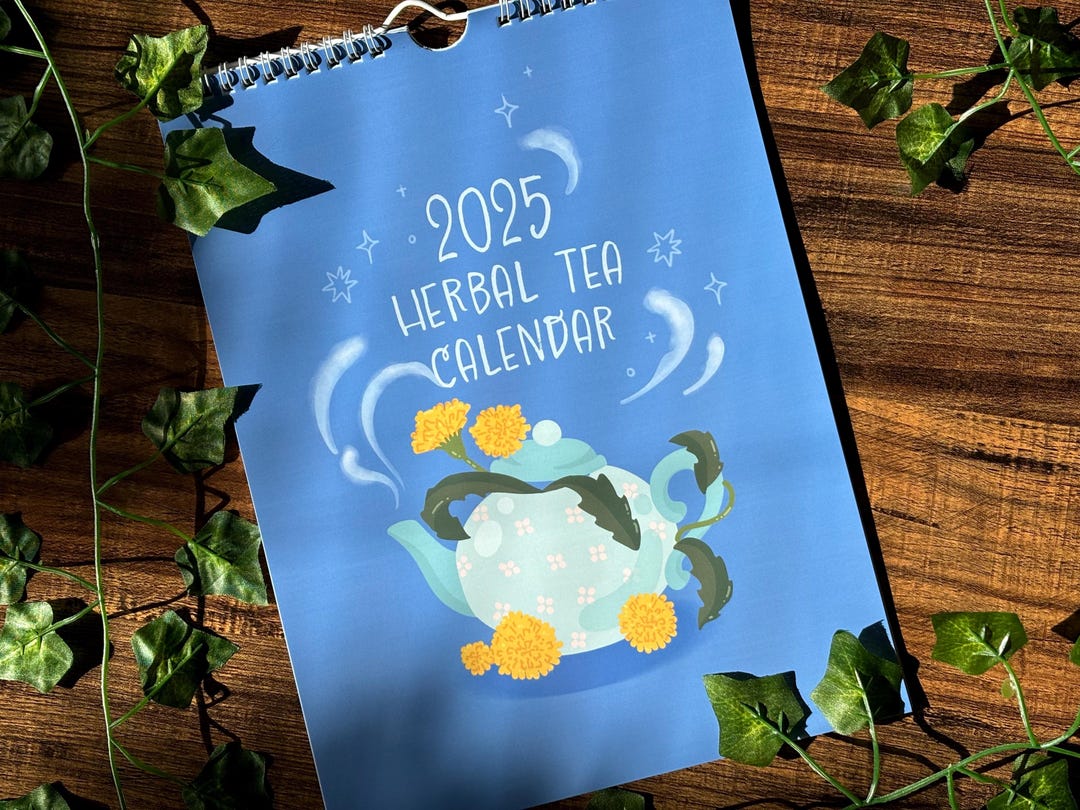 2025 Cute Wall Calendar herbal Teas With Cute Animals - Etsy