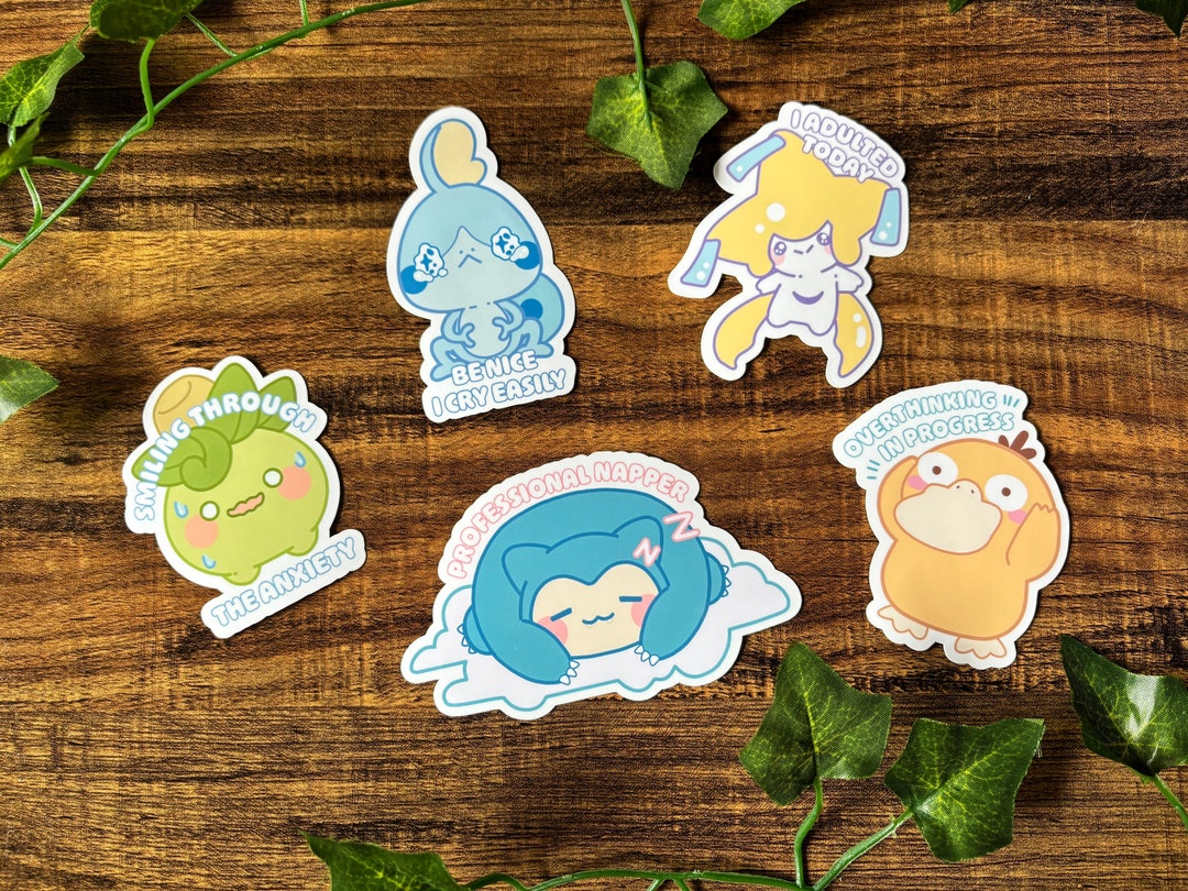 Emotional Pokemon Stickers - Etsy