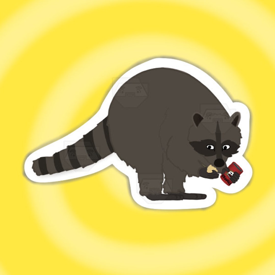 Ravenous Raccoon Sticker - Etsy