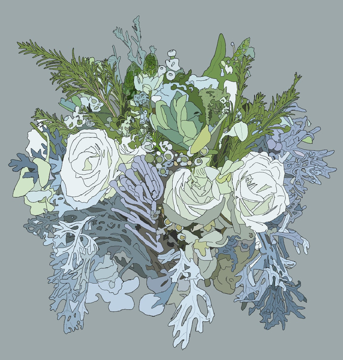 Wedding Flowers Drawings