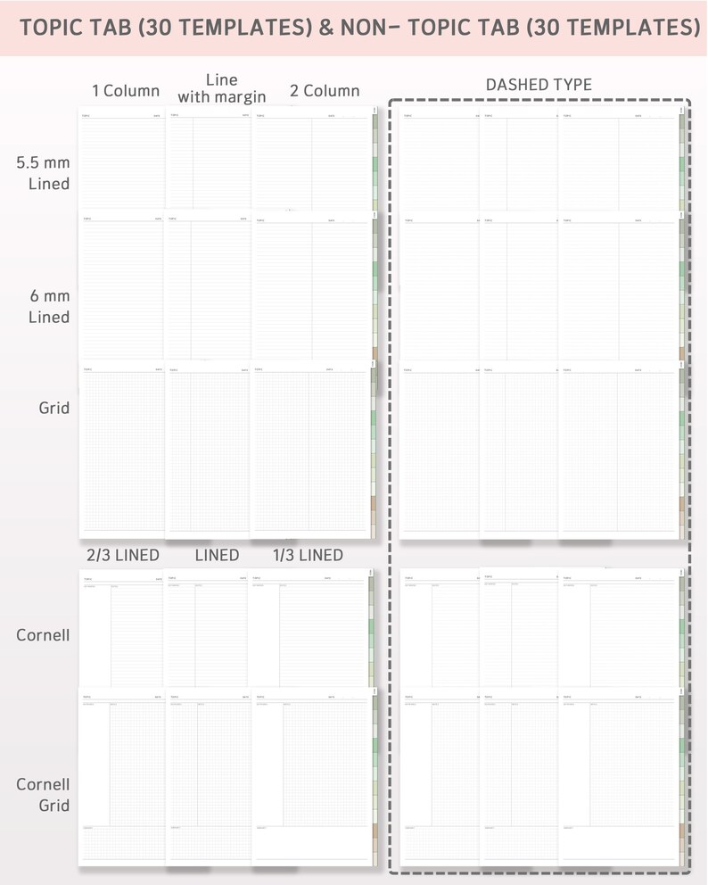 Digital Notebook, 12 Hyperlinked Tabs for Tablets, Goodnotes ...