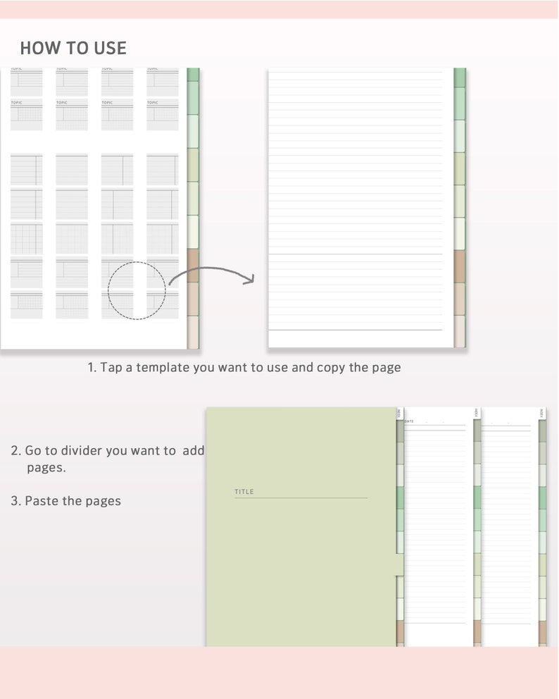 Digital Notebook 12 Hyperlinked Tabs for Tablets Goodnotes - Etsy