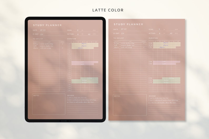 Digital Daily Student Planner | 10 Minute Study Tracker, Goal Organizer ...