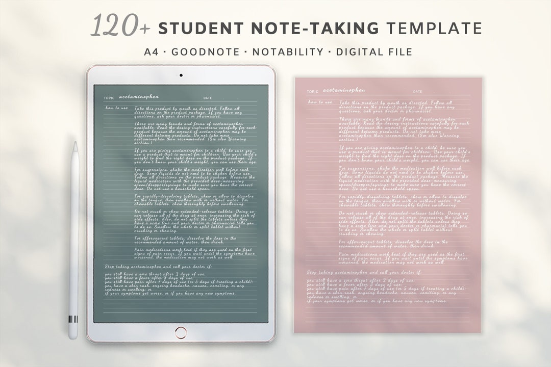 Digital 6 Colors Student Note-taking Templates | Grid Dotted Lined ...