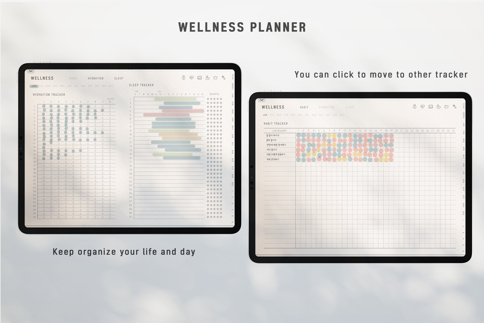 Paper-texture Digital Planner: Undated All-in-one (PDF) - Etsy