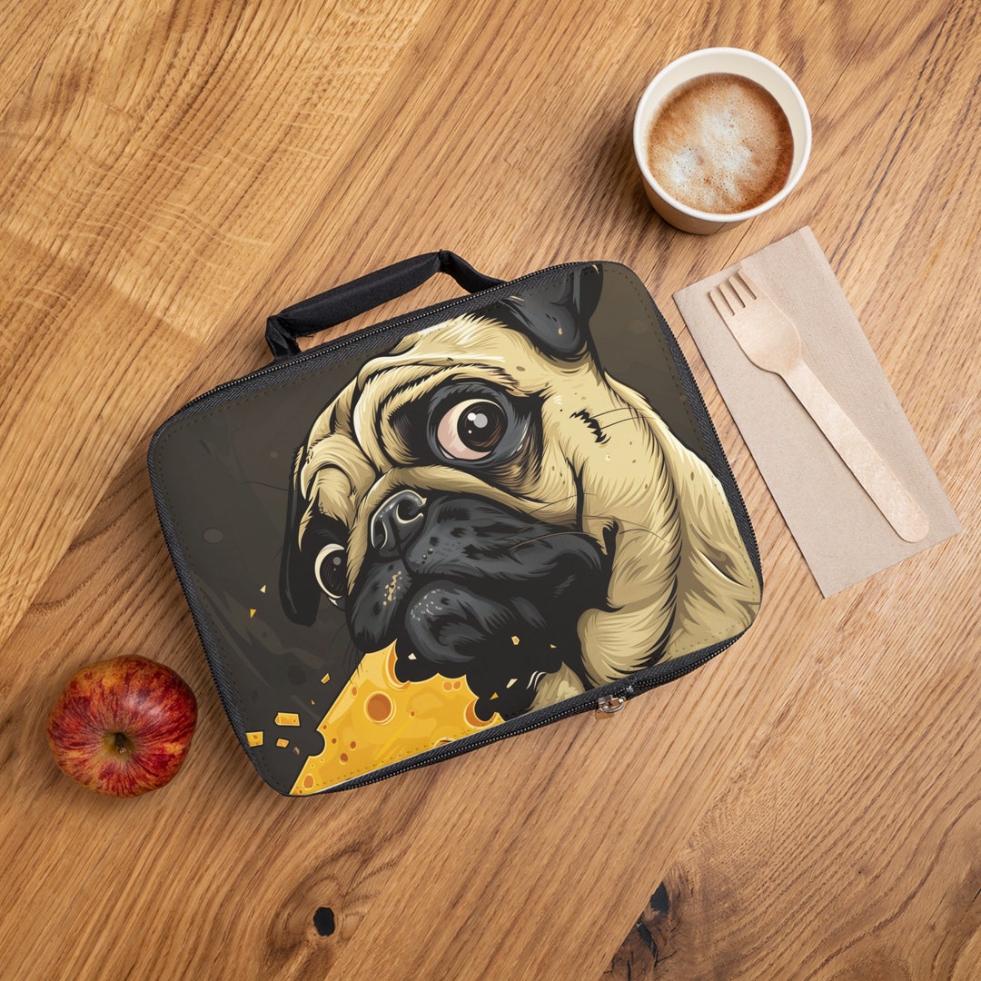 Cheesy Pug Insulated Carryall Box | Great Gift for Pets, Kids, and ...