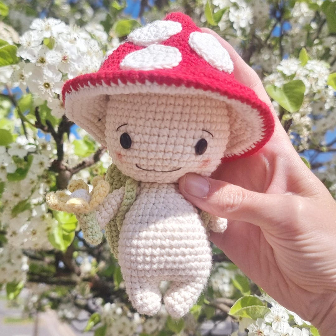 Amigurumi Mushroom Frog Pattern PDF Toy. Easy Crochet Download Forest ...