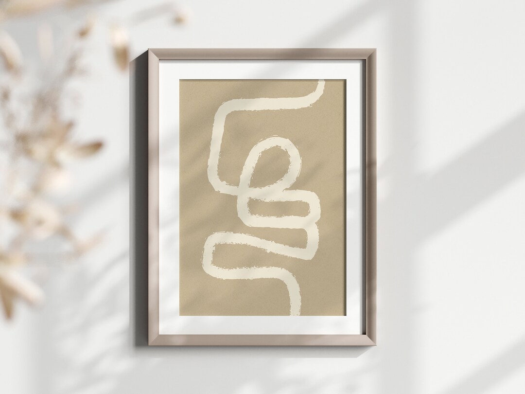 Boho Abstract Line Art Contemporary Gallery Wall Art Digital Printable ...